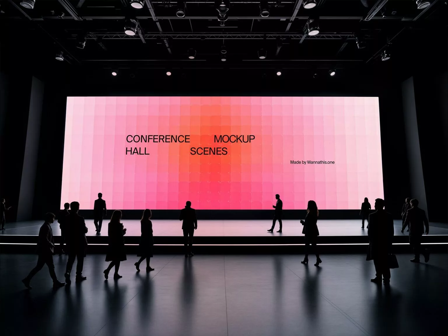 Conference Hall Screen Mockup | The Free Mockup