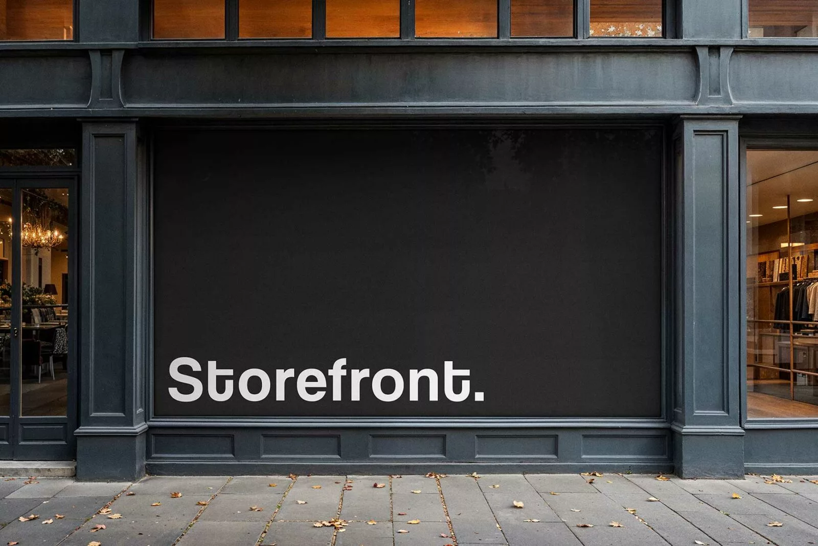Storefront Window Banner Mockup | The Free Mockup