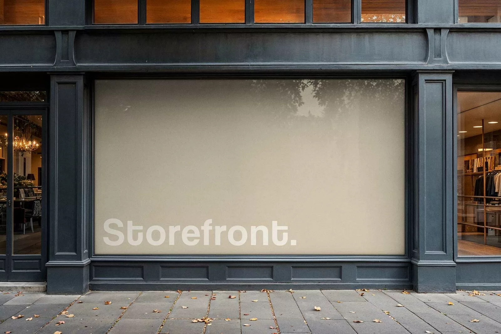 Storefront Window Banner Mockup | Free Mockup