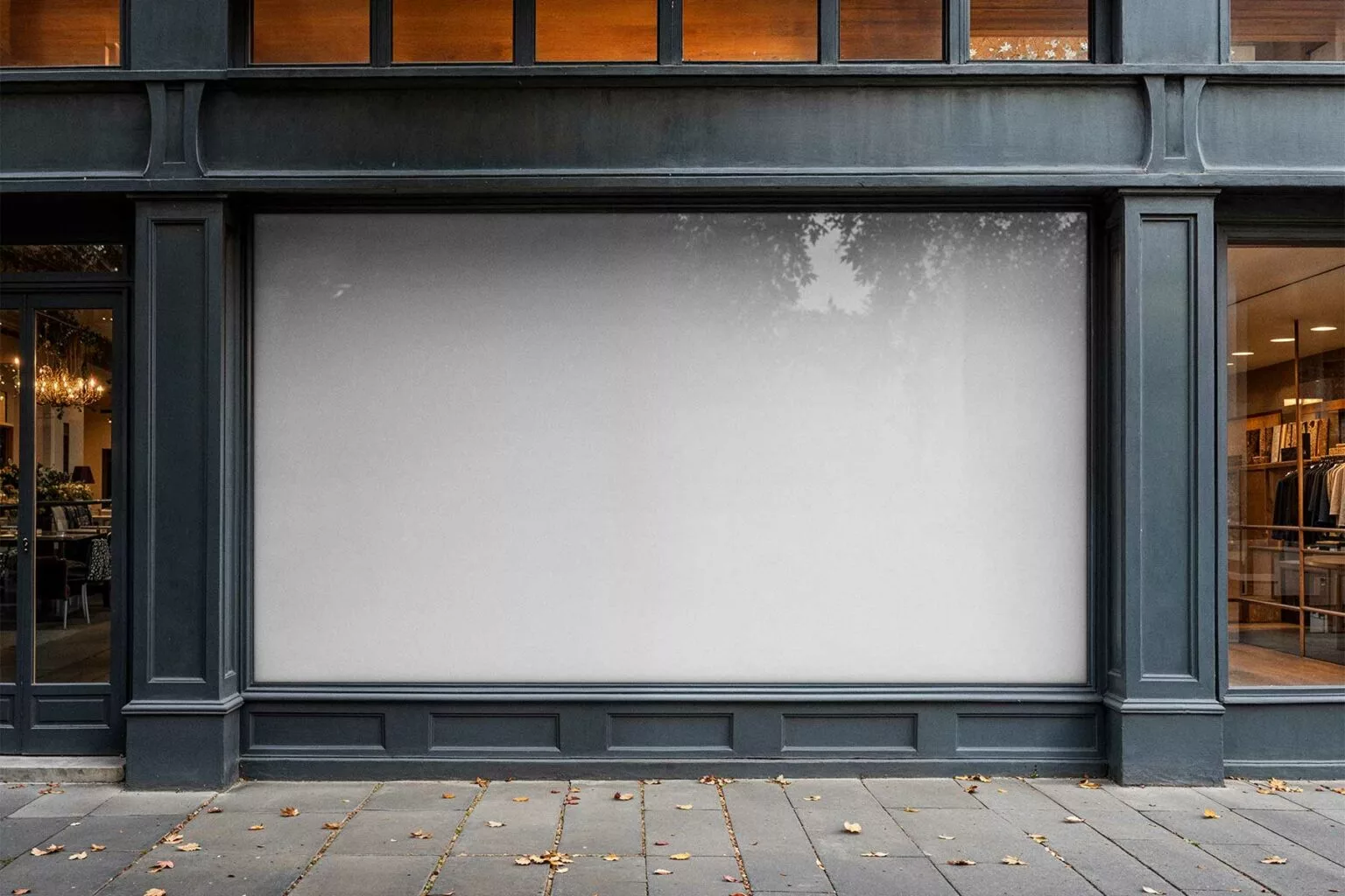Storefront Window Banner Mockup | Free Mockup