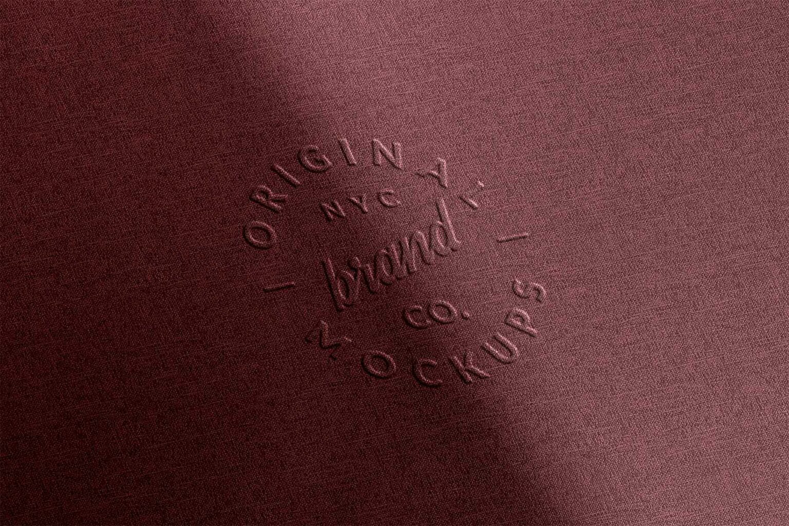 Fabric Embossed Logo Mockup | Free Mockup
