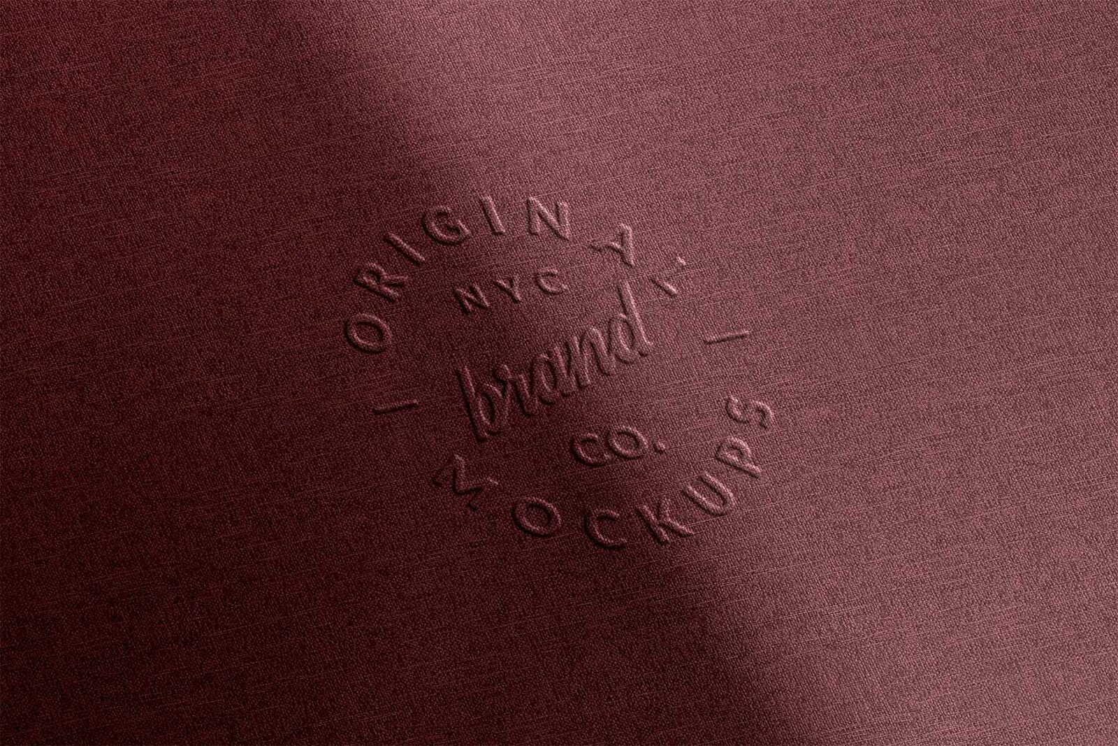 Fabric Embossed Logo Mockup | Free Mockup