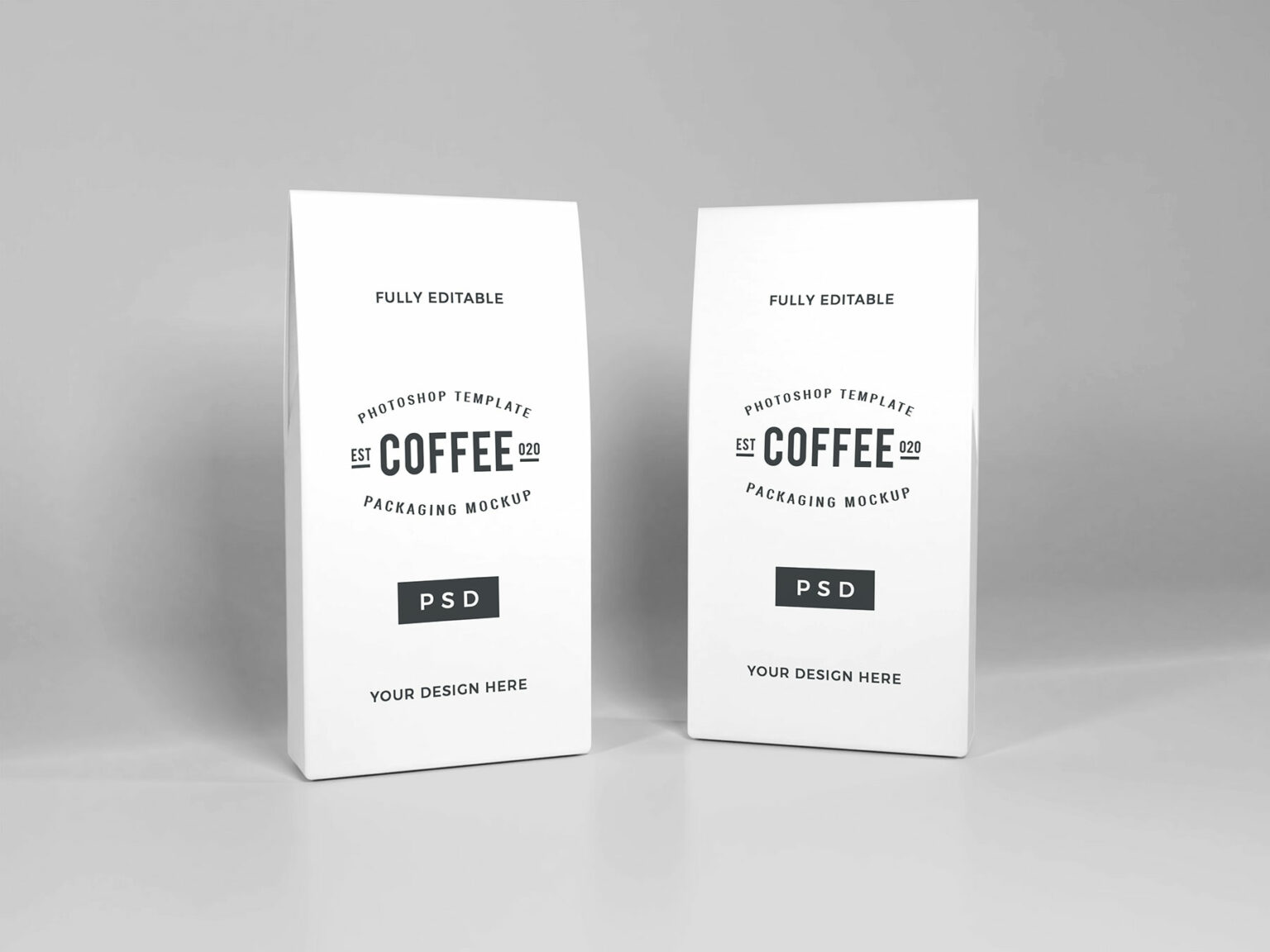 Coffee Paper Bag Packaging Mockup | The Free Mockup