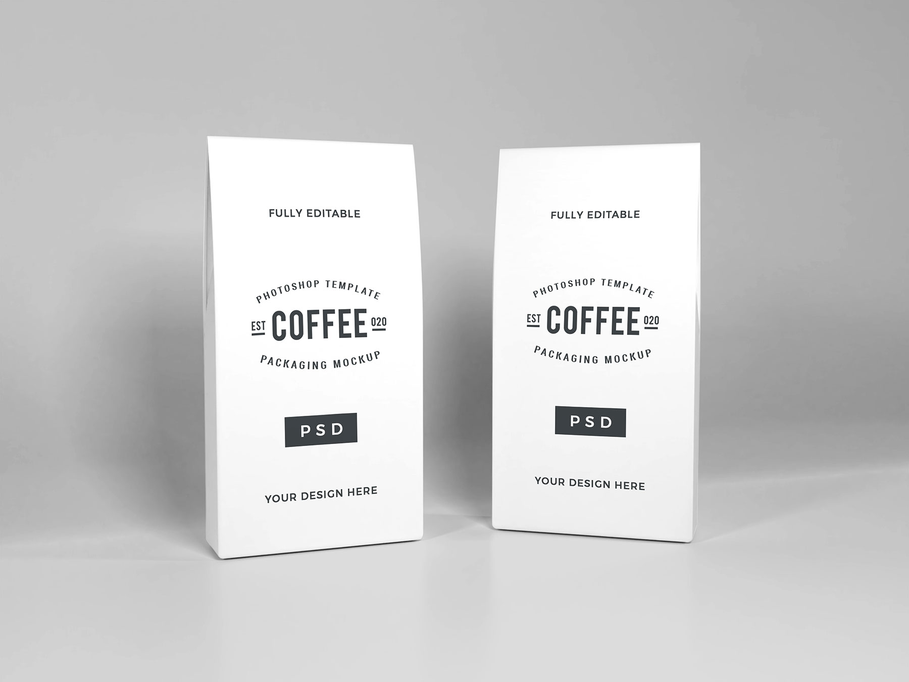 Coffee Paper Bag Packaging Mockup | The Free Mockup